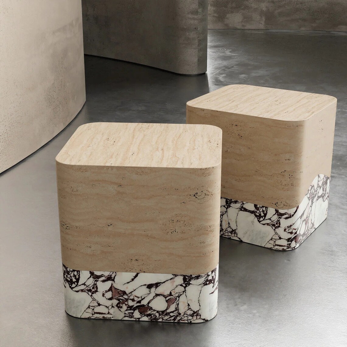 Customisable Mix Marble Side Table - Size of Your Choice - Etsy