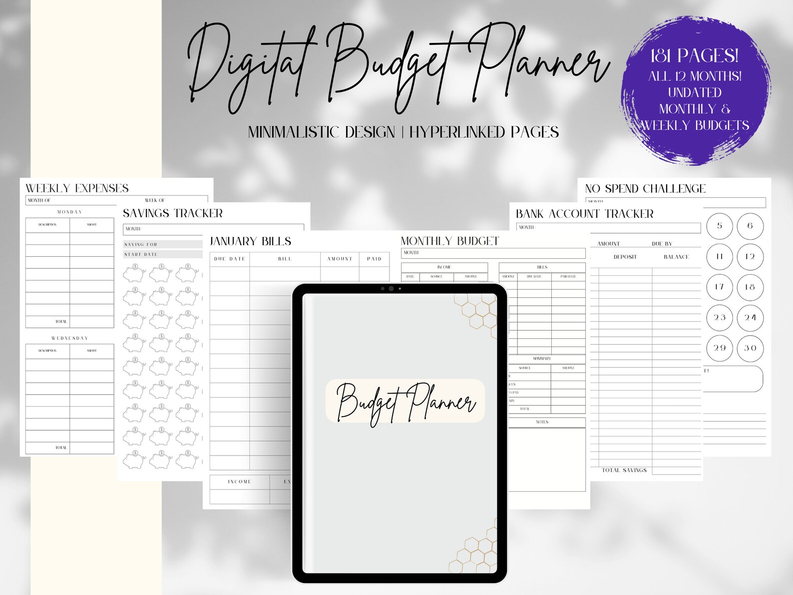 Digital Budget Planner︱goodnotes Planner︱notability Planner︱portrait ...