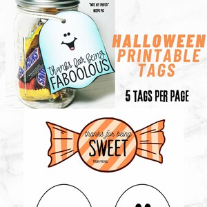 Halloween Gift Bag Tags Classroom Party Tags Goody Bag Tags Printable ...