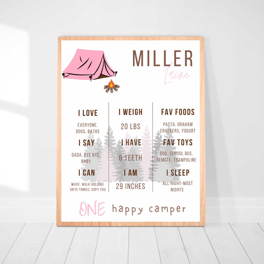 One Happy Camper Girl First Birthday Decor - One Happy Camper Theme ...