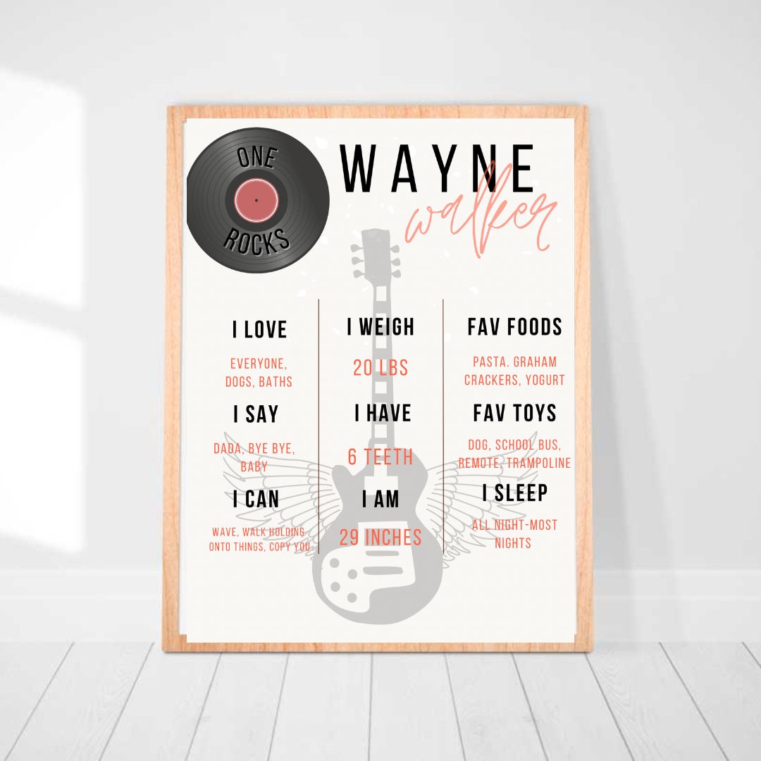 One Rocks Boy Birthday Party - Poster - Banner - Boy Birthday Party ...