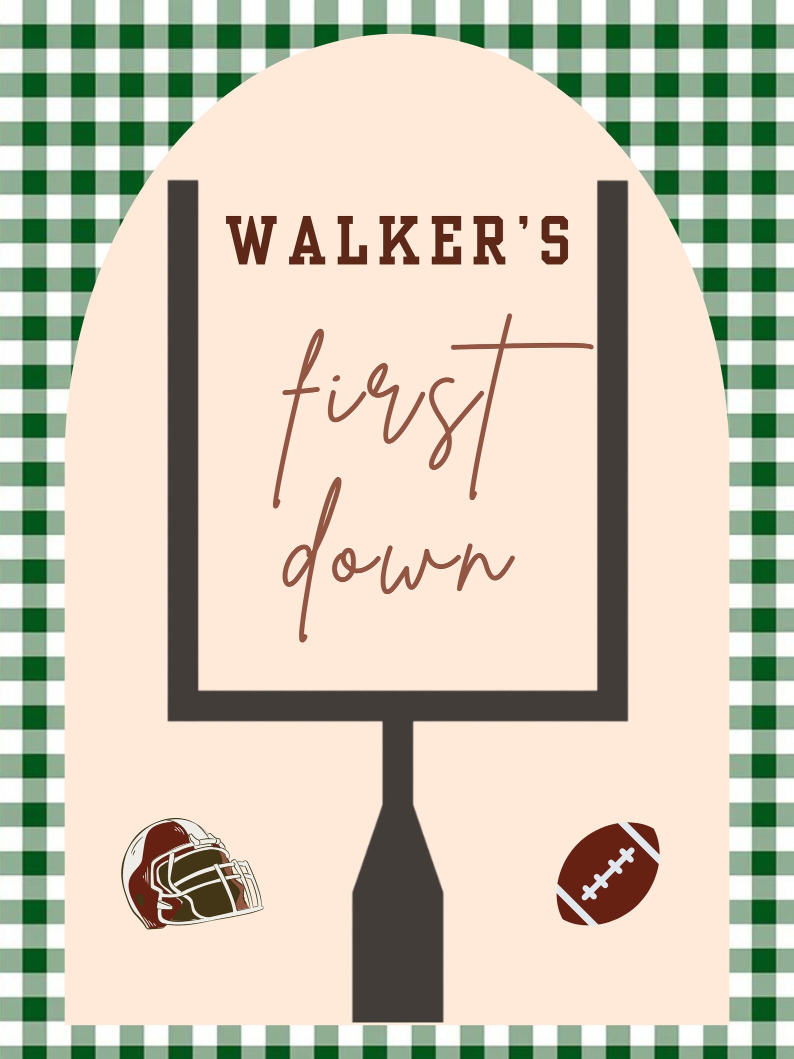 First Down Birthday Poster Boys First Birthday Decor Football Birthday ...