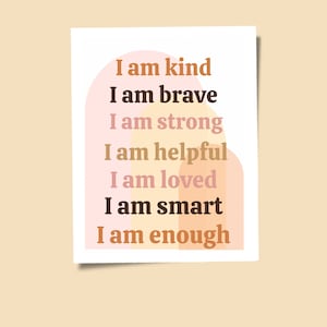 Boho “I Am” Poster Classroom Art Wall Decor - Editable - Printable ...