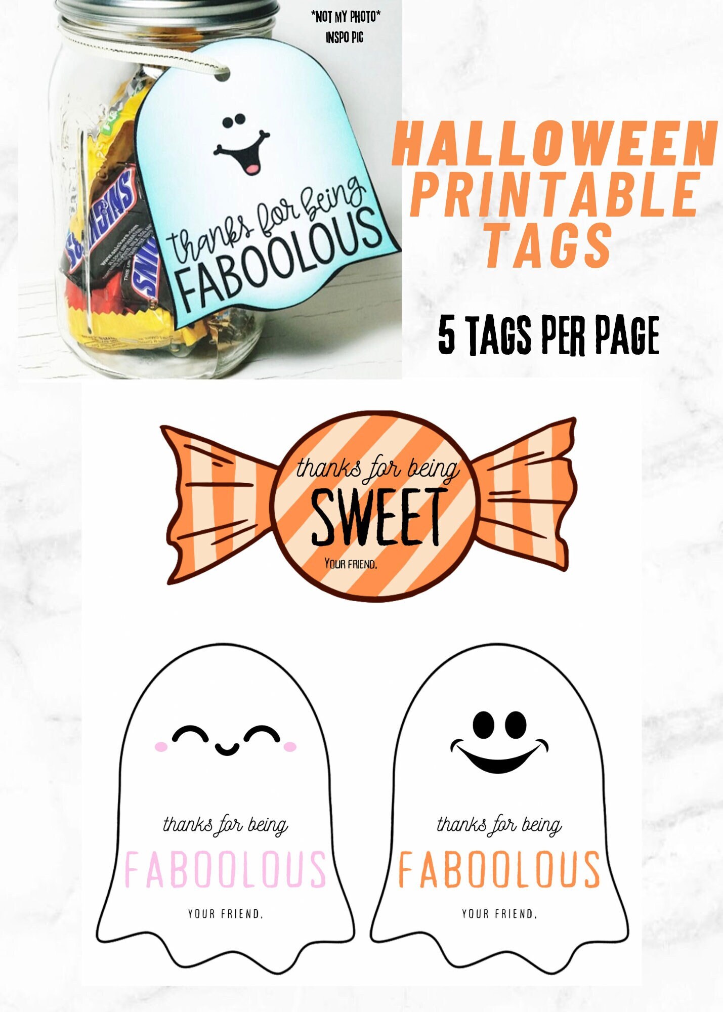 Halloween Gift Bag Tags Classroom Party Tags Goody Bag Tags Printable ...