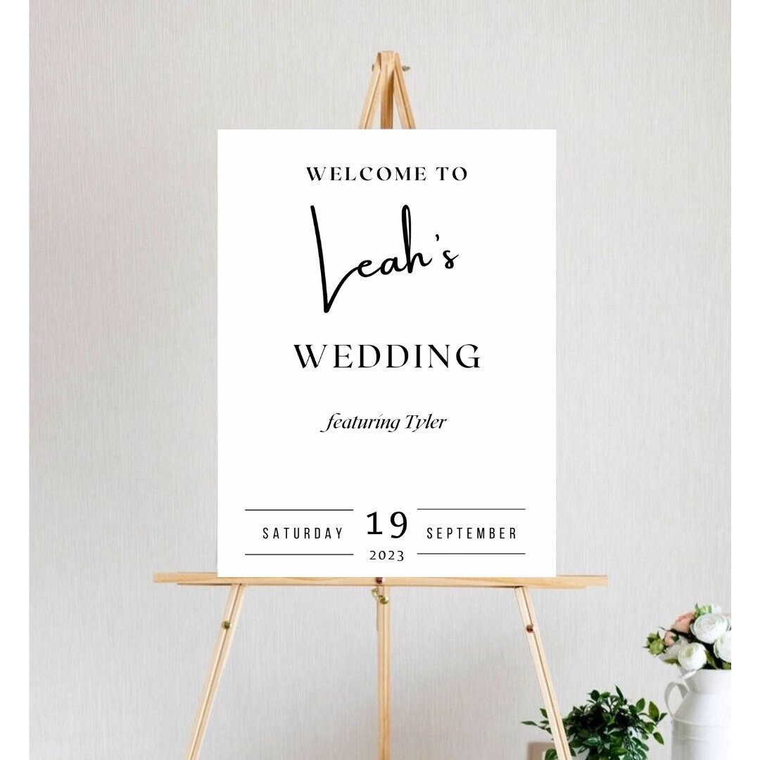 Welcome to Wedding Featuring Sign Funny Wedding Poster Becca’s Wedding ...