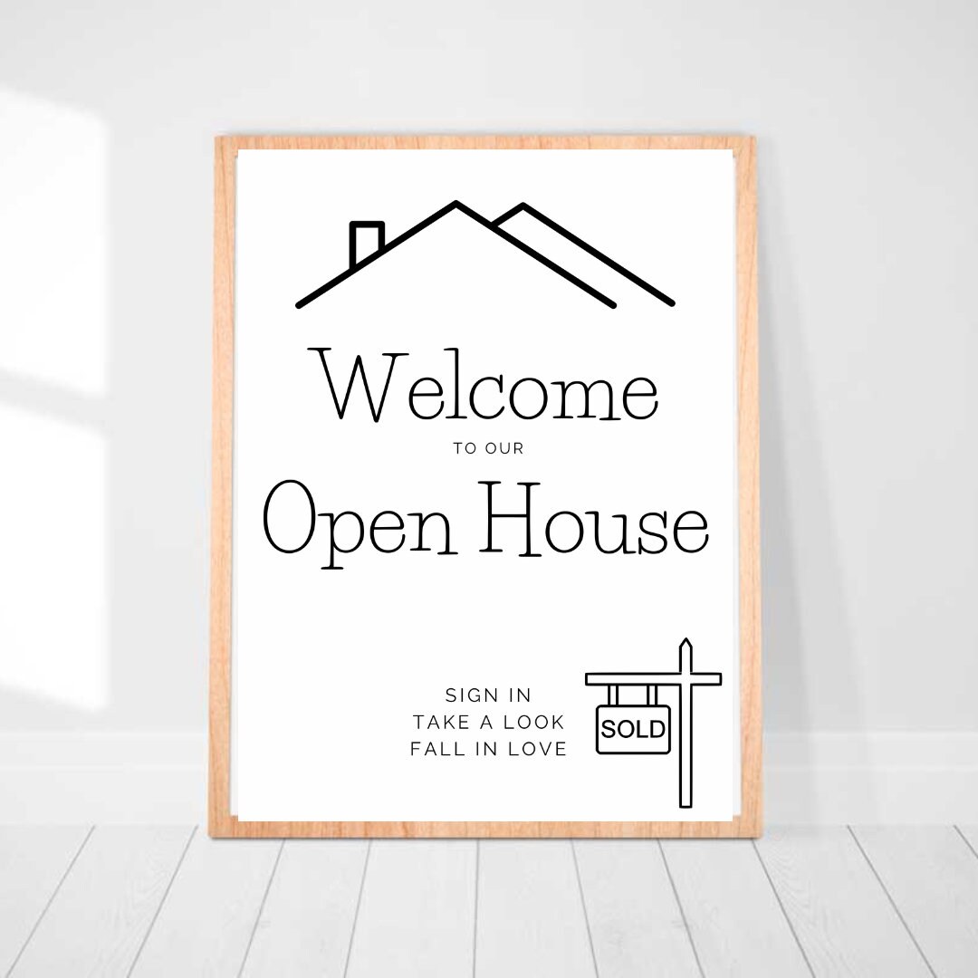 Welcome to Our Open House Sign - Realtor Decor - Real Estate - Poster - Banner - Decor ...