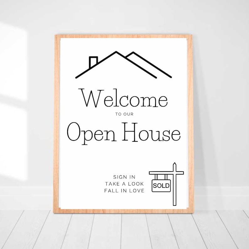 Welcome to Our Open House Sign - Realtor Decor - Real Estate - Poster ...