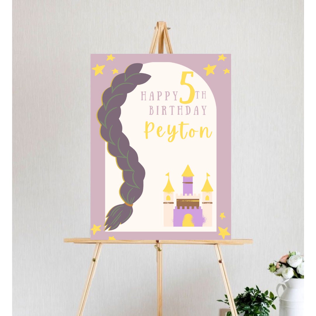 Rapunzel Birthday Party Decor Tangled Birthday Any Age Birthday Poster ...