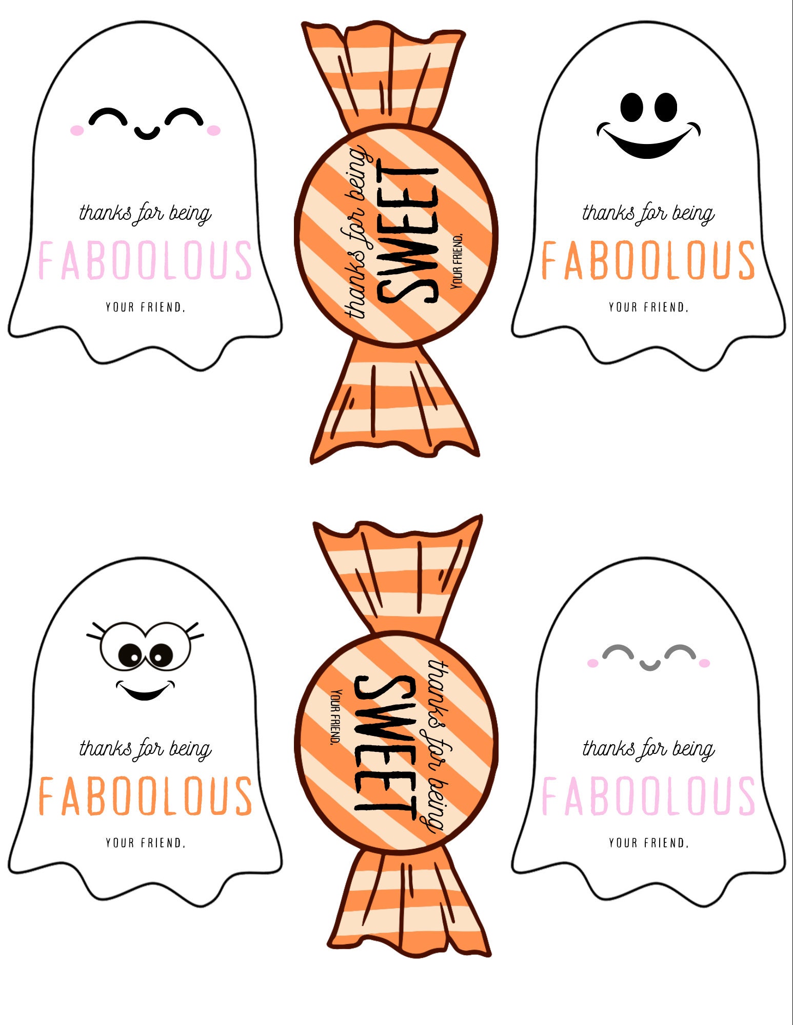 Halloween Gift Bag Tags Classroom Party Tags Goody Bag Tags Printable ...