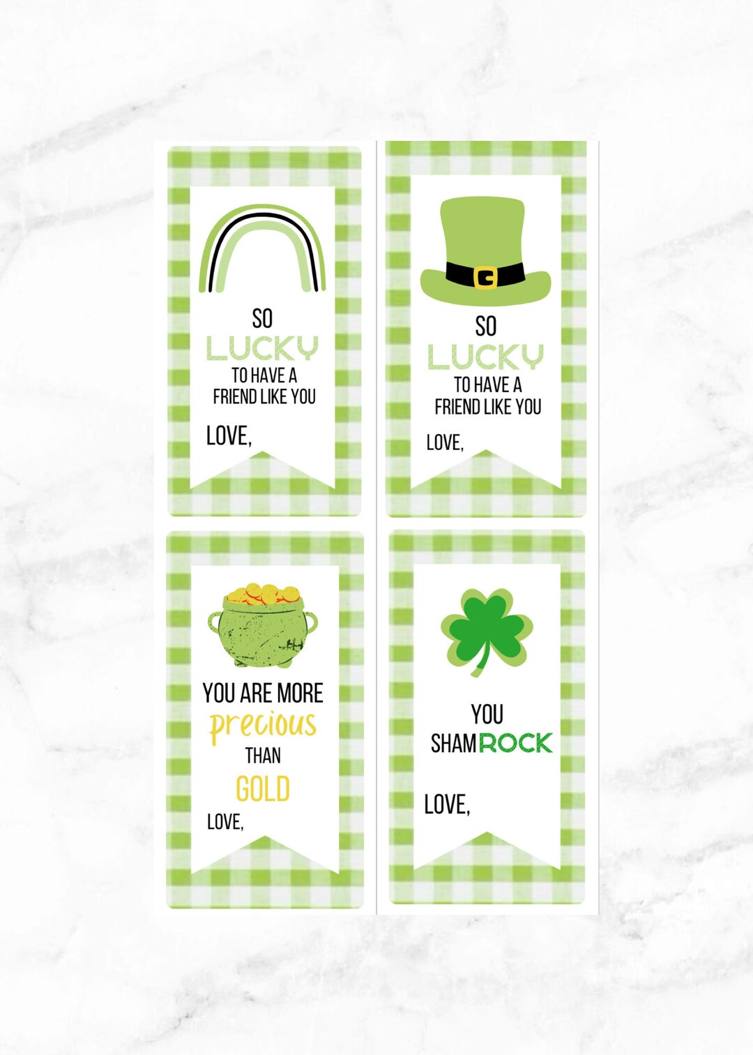 St Patricks Day Treat Tags - Tags for Classmates - Printable - Treat ...