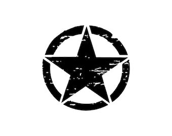 Military Star Vinyl Decal - Etsy
