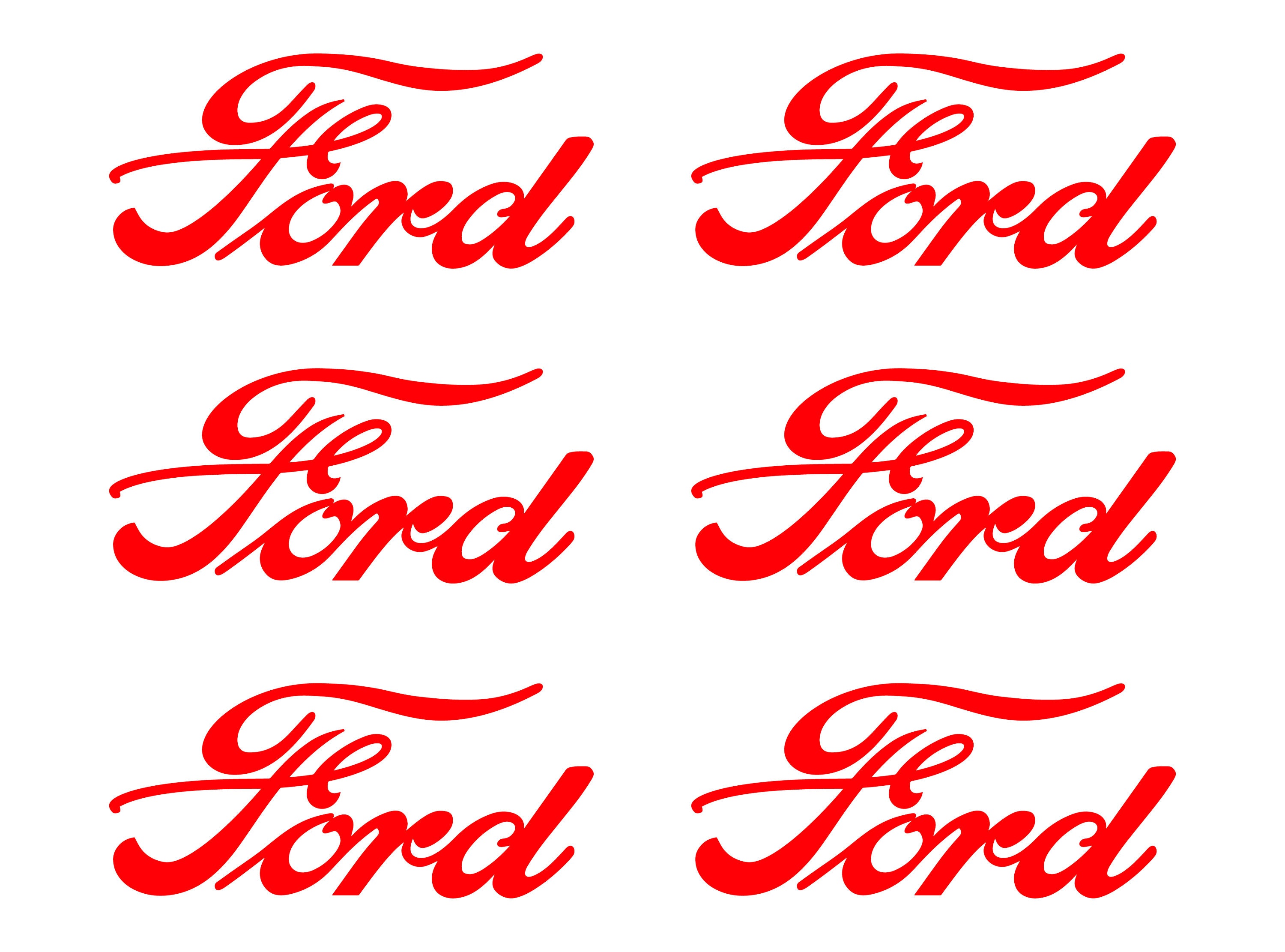Ford Logo Vinyl Decals Small Stickers for Car Phone Dashboard Mirror ...