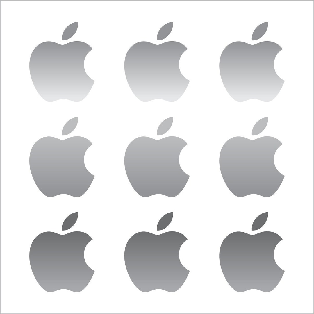 Apple Logo Vinyl Decals: Small Stickers for Laptop, Car, Phone - Set of ...