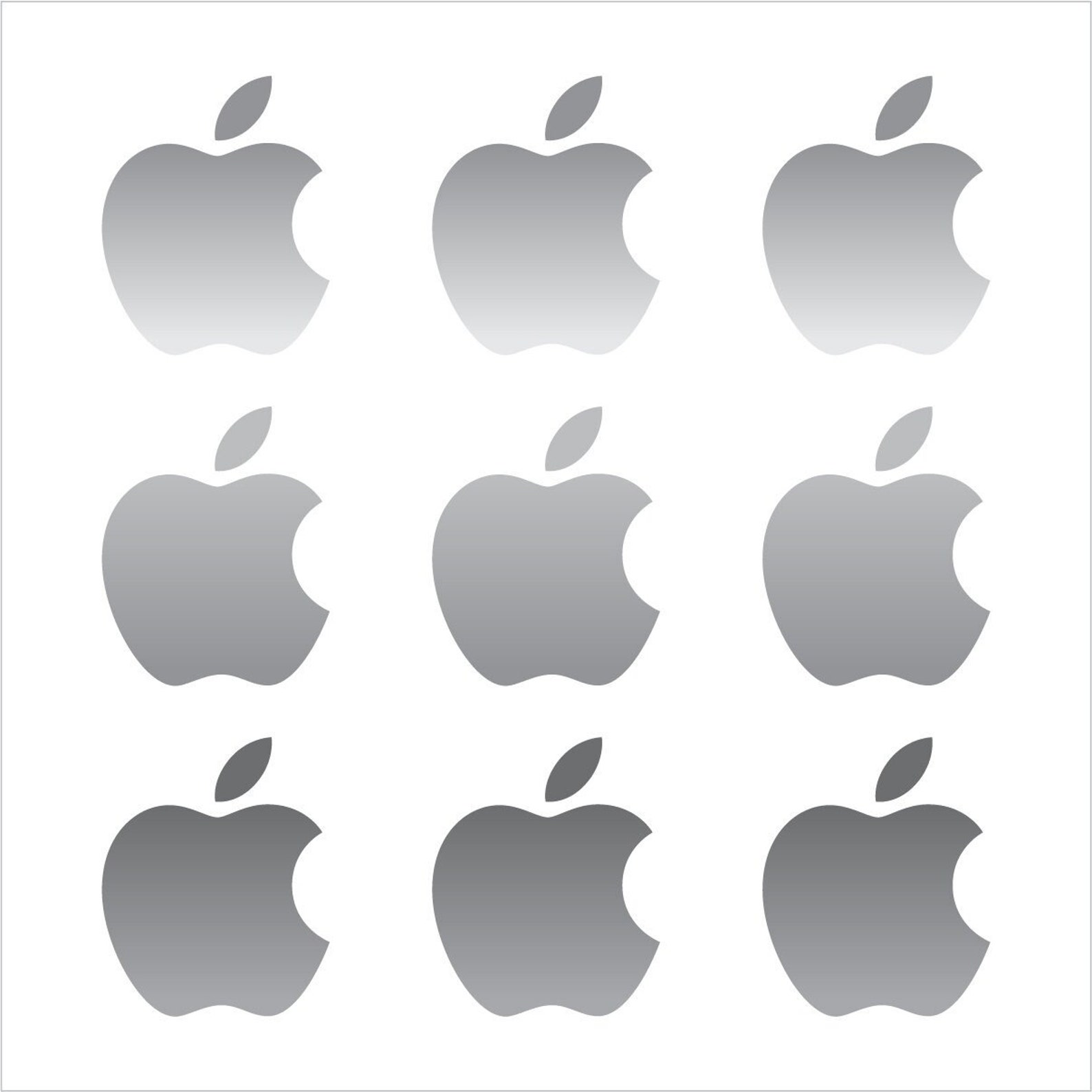 Small Apple Logo Vinyl Decals Set of 9 Small Stickers for Car Phone ...