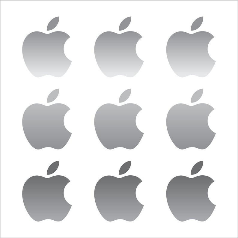 Small Apple Logo Vinyl Decals Set of 9 Small Stickers for Car Phone ...
