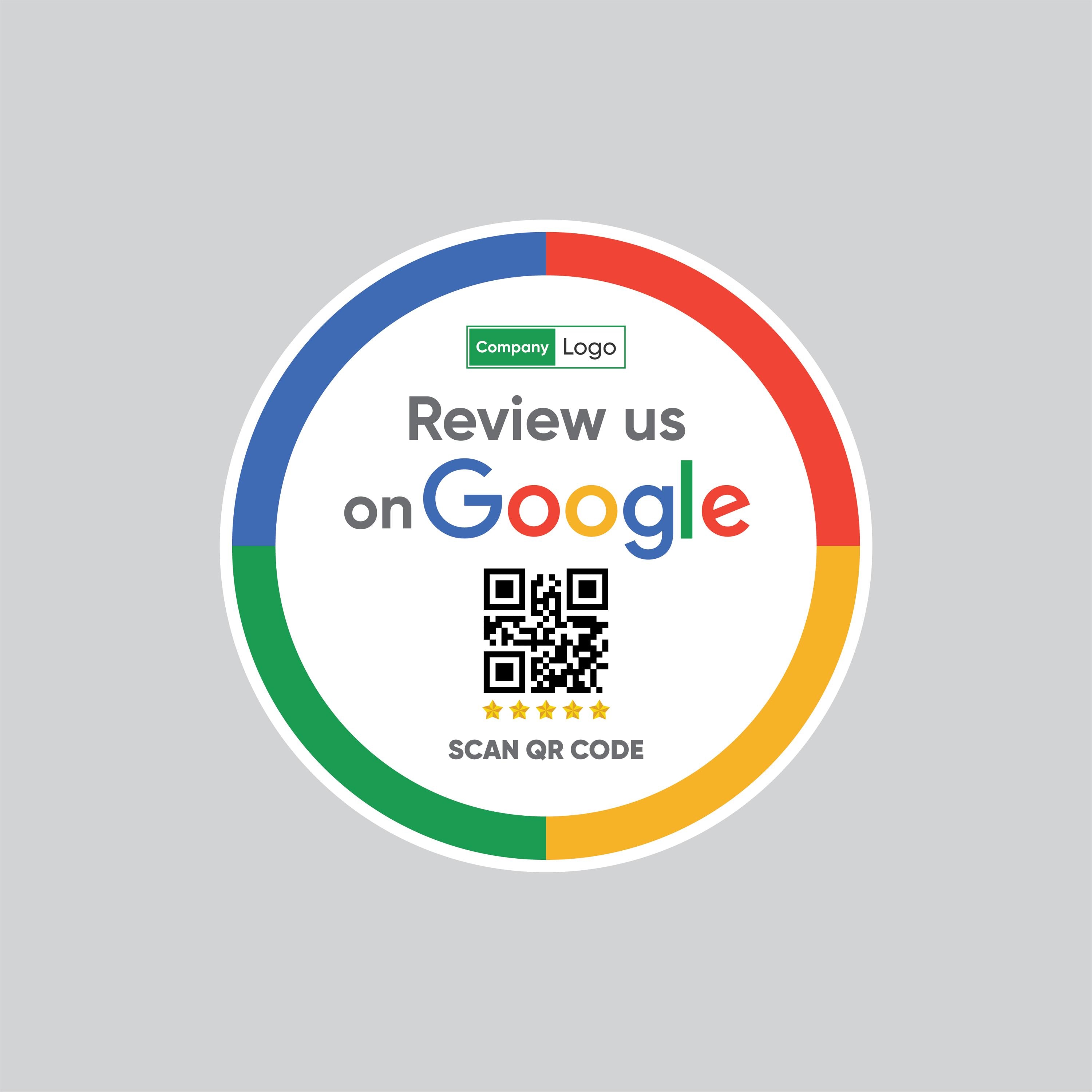 Google Review Stickers With QR Code – Personalized Vinyl Decals for ...