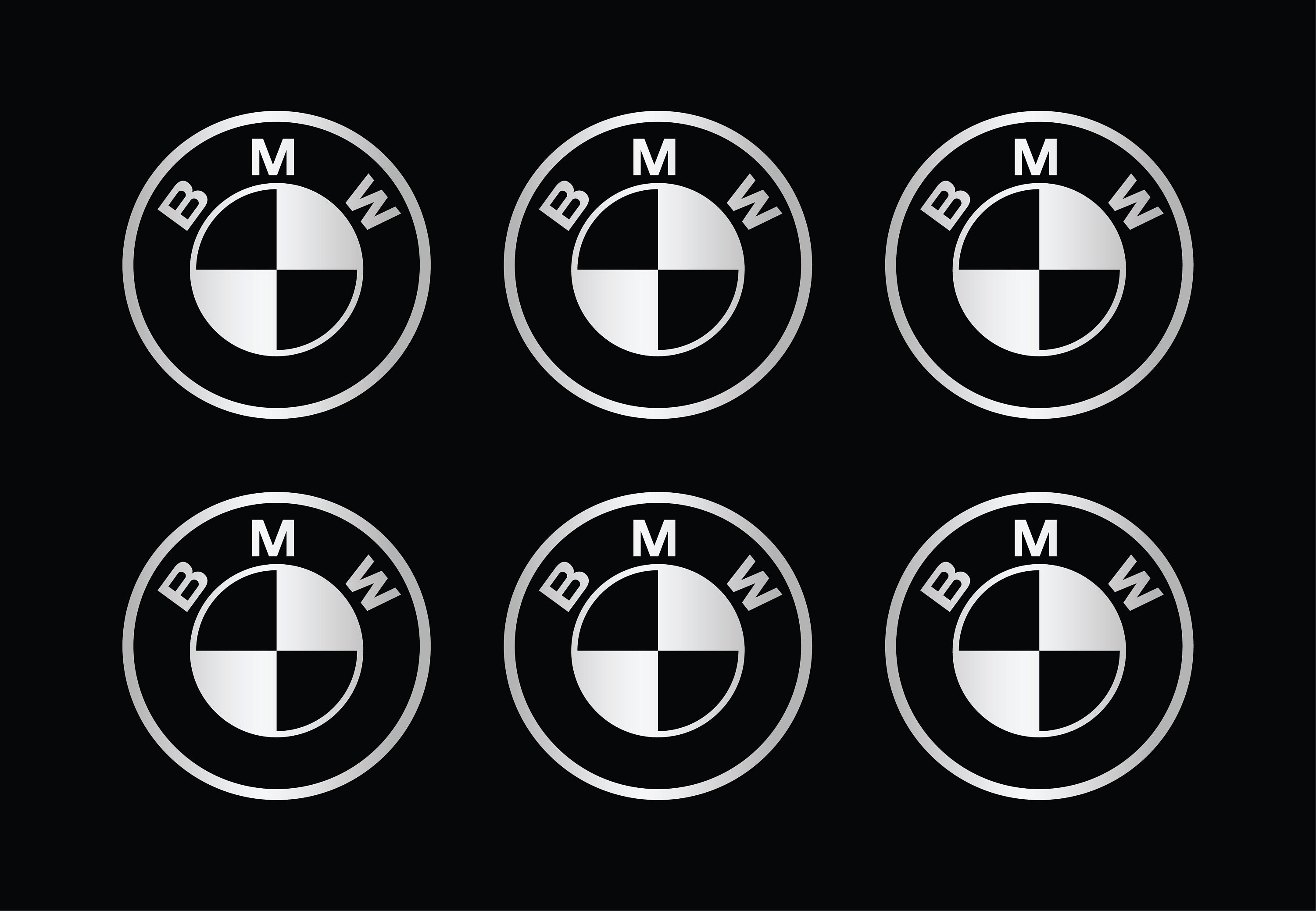 BMW Logo Vinyl Decals Set of 6 Small Stickers for Car Phone Dashboard ...
