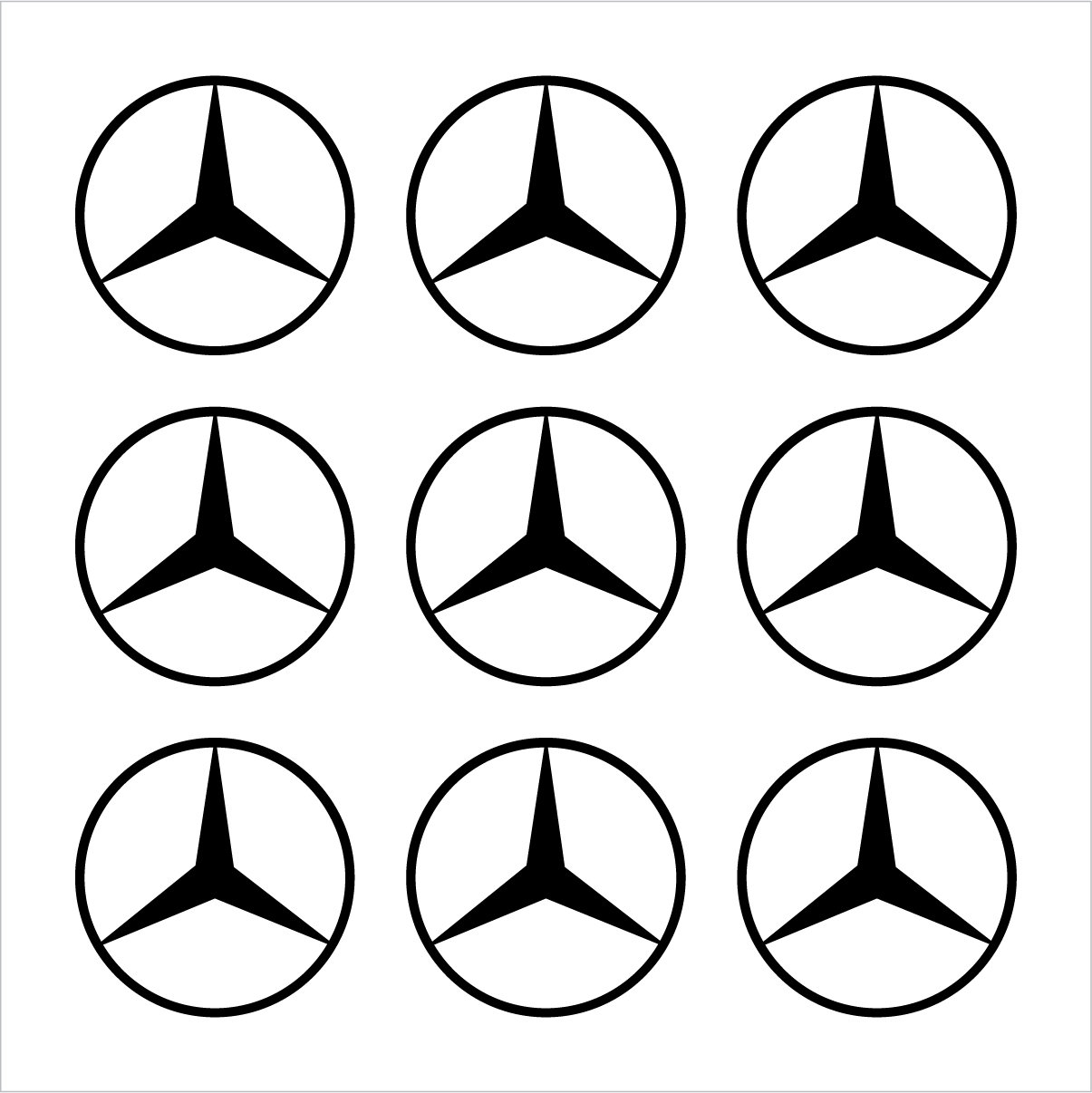 Mercedes Logo Vinyl Decals: Car, Laptop, Phone Stickers - Set of 6 - Etsy