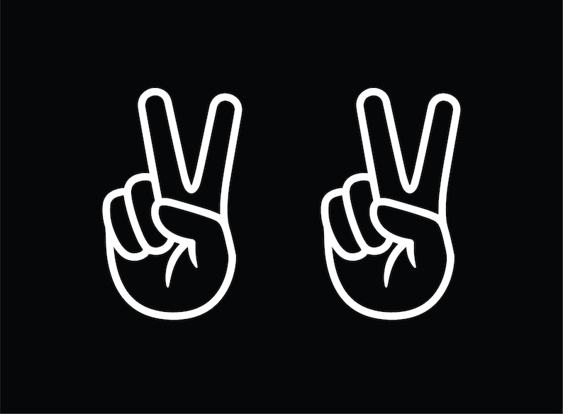 Peace Sign Vinyl Decals Small Stickers for Car Phone Dashboard Mirror ...