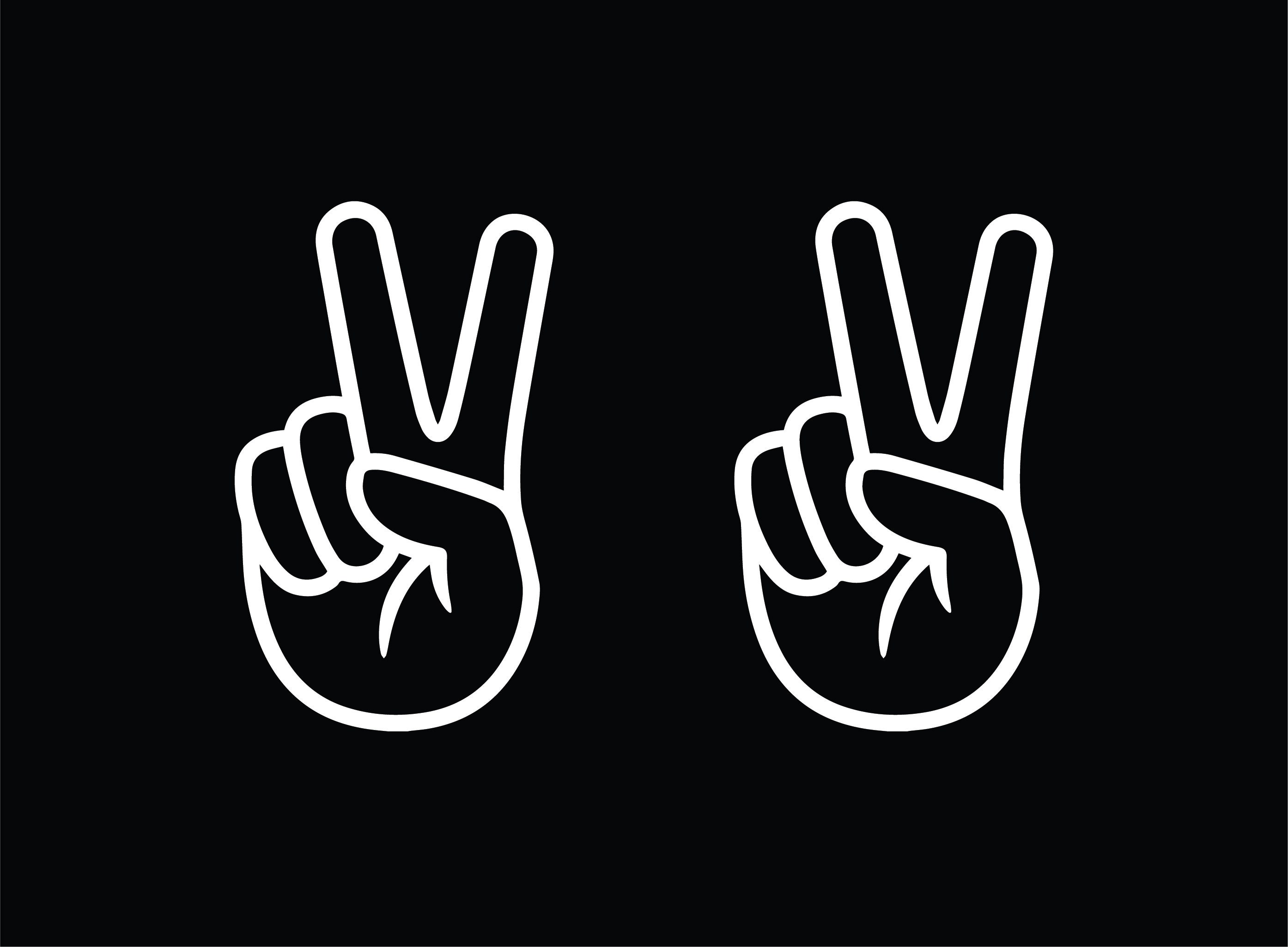 Peace Sign Vinyl Decals Small Stickers for Car Phone Dashboard Mirror ...