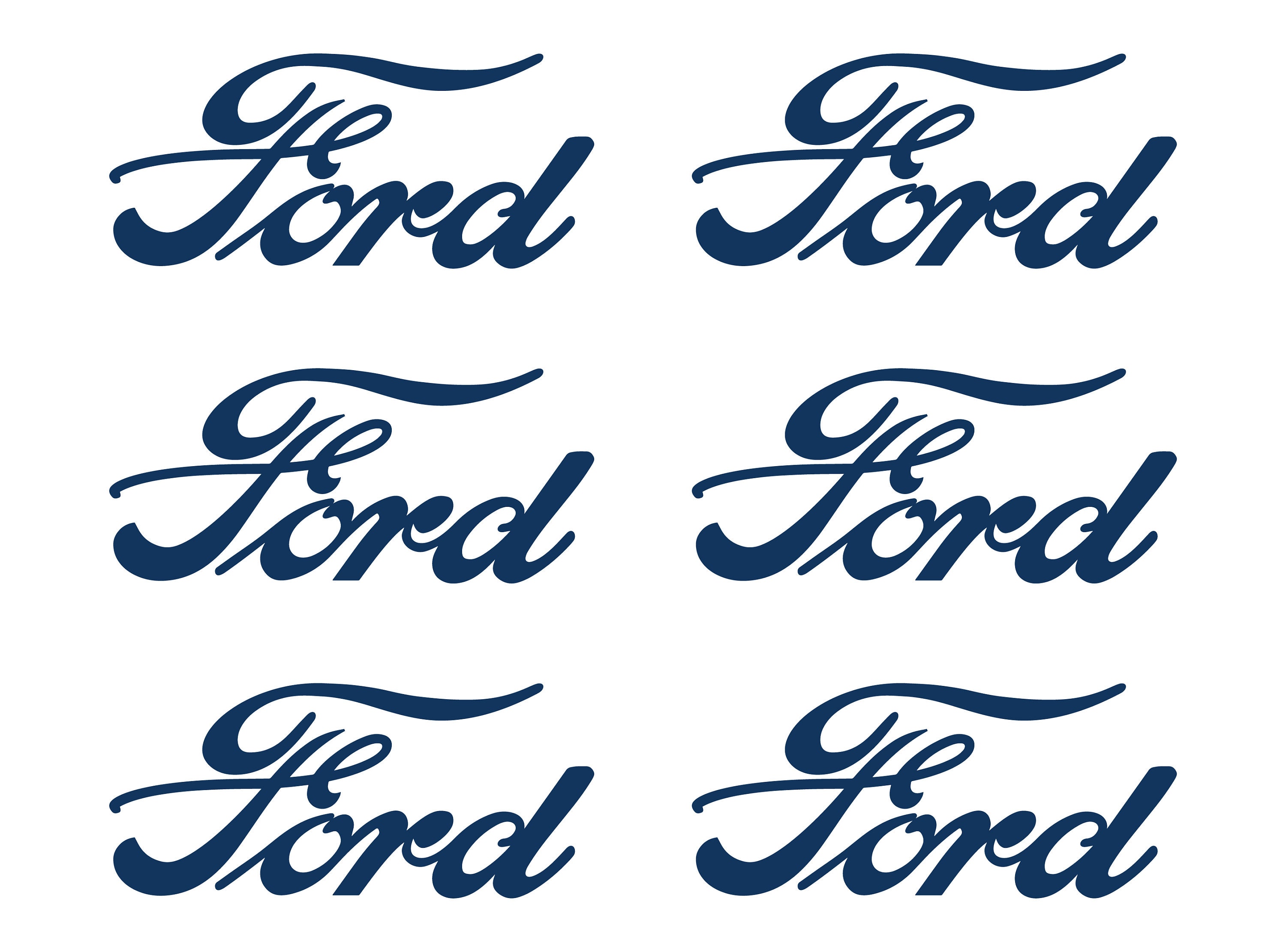 Ford Logo Vinyl Decals Small Stickers for Car Phone Dashboard Mirror ...