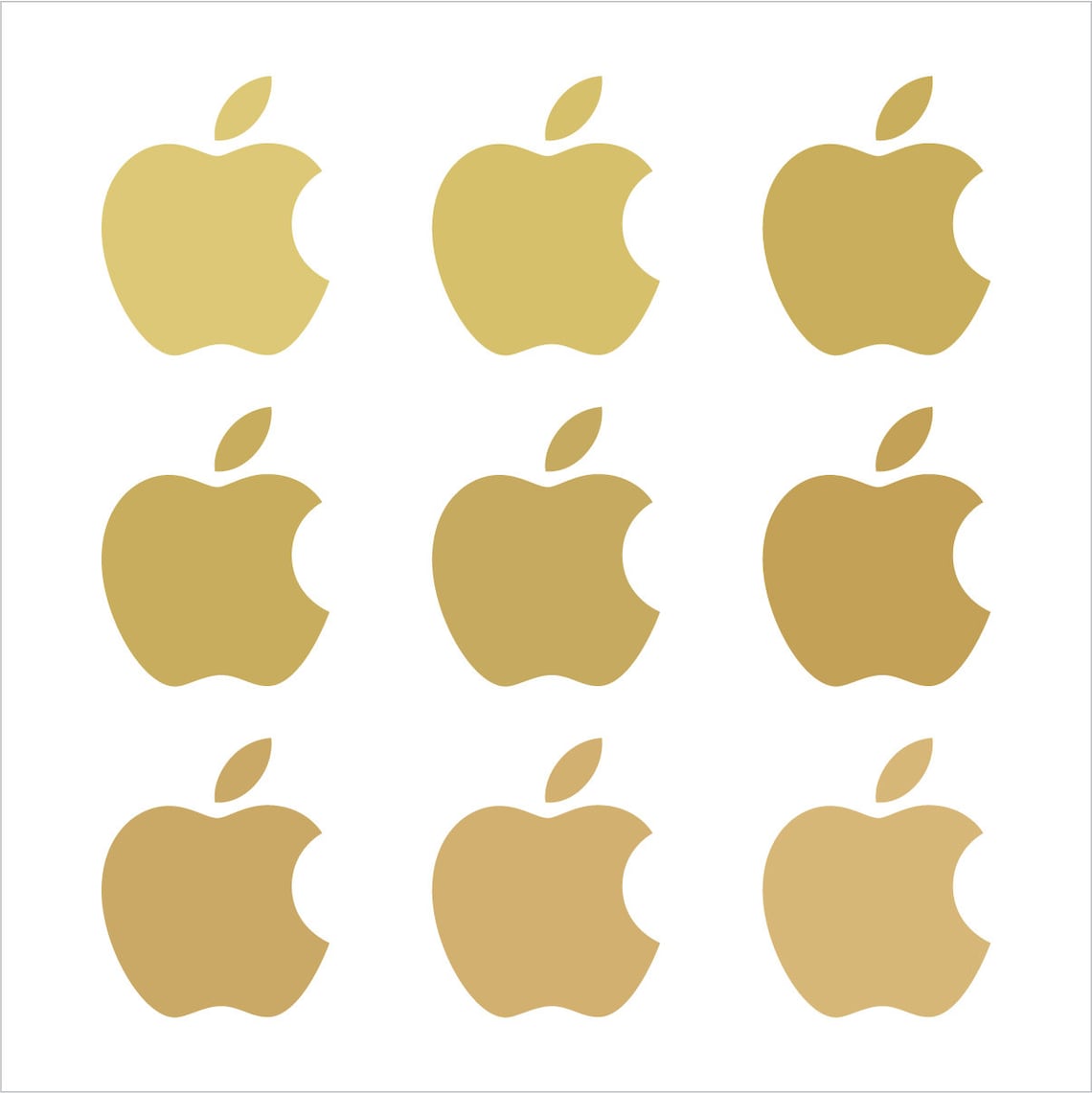 Small Apple Logo Vinyl Decals Set of 9 Small Stickers for Car Phone ...