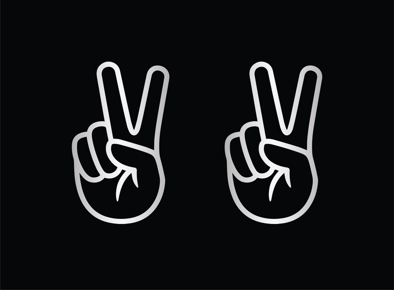 Peace Sign Vinyl Decals Small Stickers for Car Phone Dashboard Mirror ...