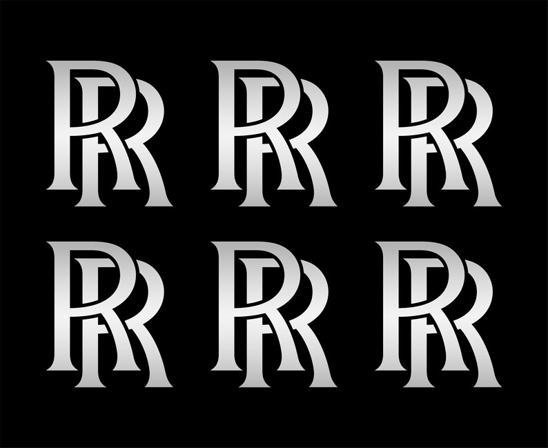 Rolls Royce Logo Vinyl Decals Set of 6 Stickers Small Stickers for Car ...