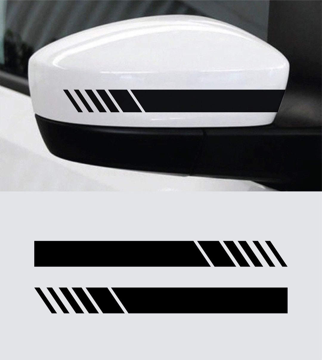 Car Side Mirror Stripe Decals: DIY Vinyl Graphics (set of 4) - Etsy