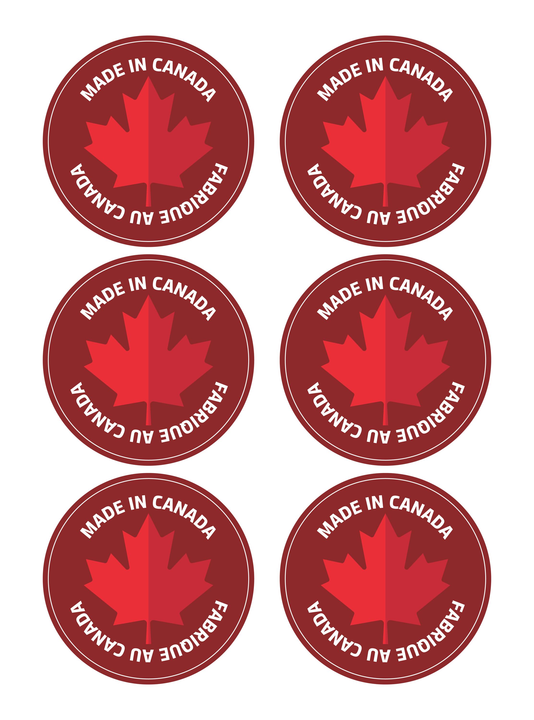 Canada Flag Stickers: Made in Canada Labels (12 per Sheet) - Etsy Canada