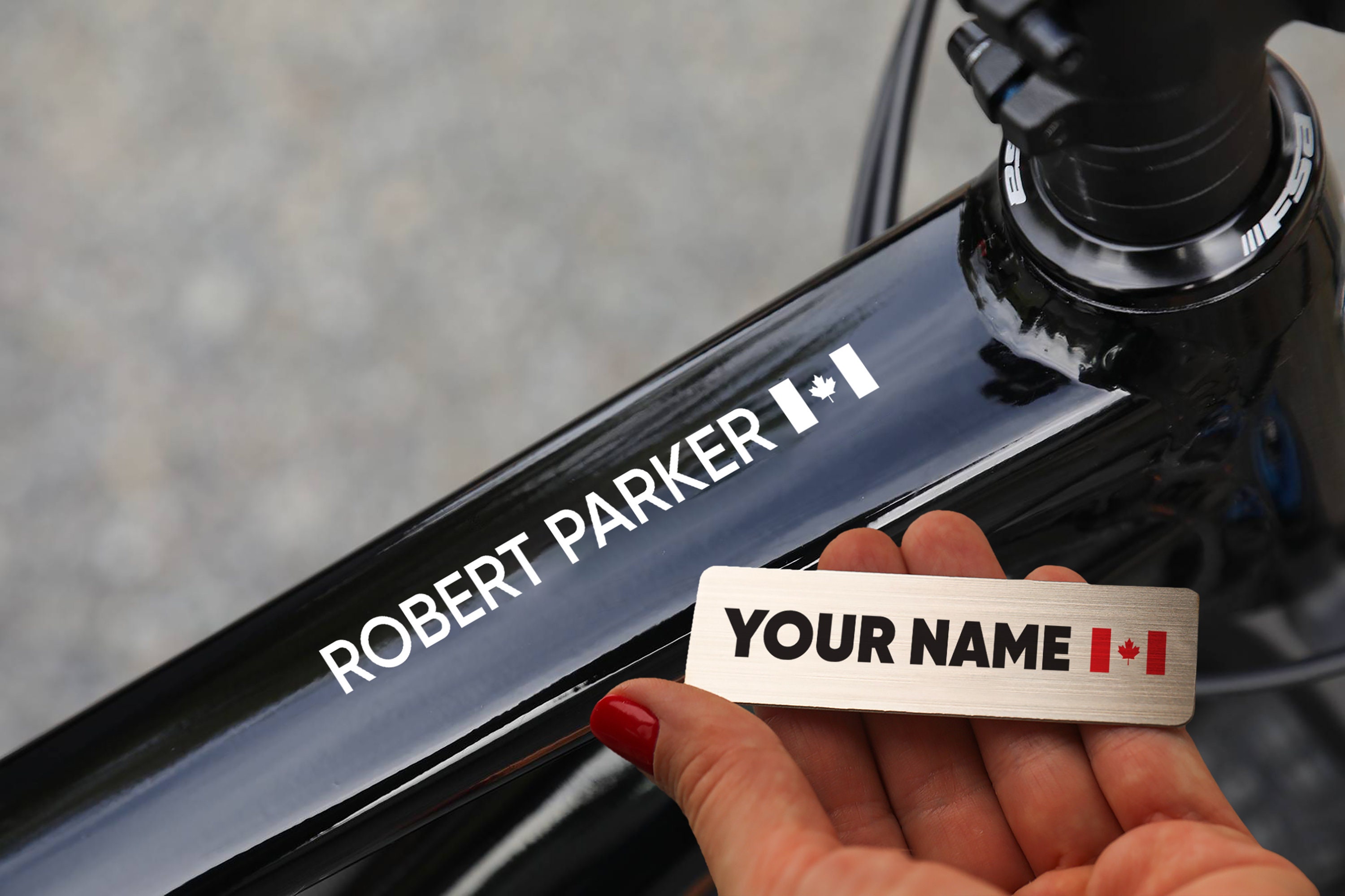 Custom Canadian Flag Name Decal: Bike, Car, Motorcycle Sticker - Etsy