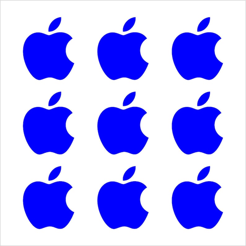 Apple Logo Vinyl Decals: Small Stickers for Laptop, Car, Phone - Set of ...