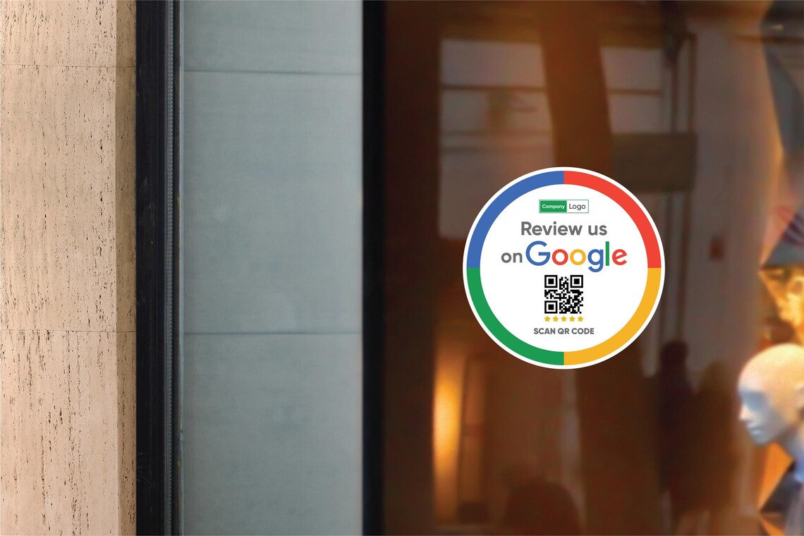 Custom Google Review QR Code Stickers: Business Vinyl Decals - Etsy