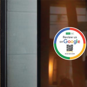 Google Review Stickers With QR Code – Personalized Vinyl Decals for ...