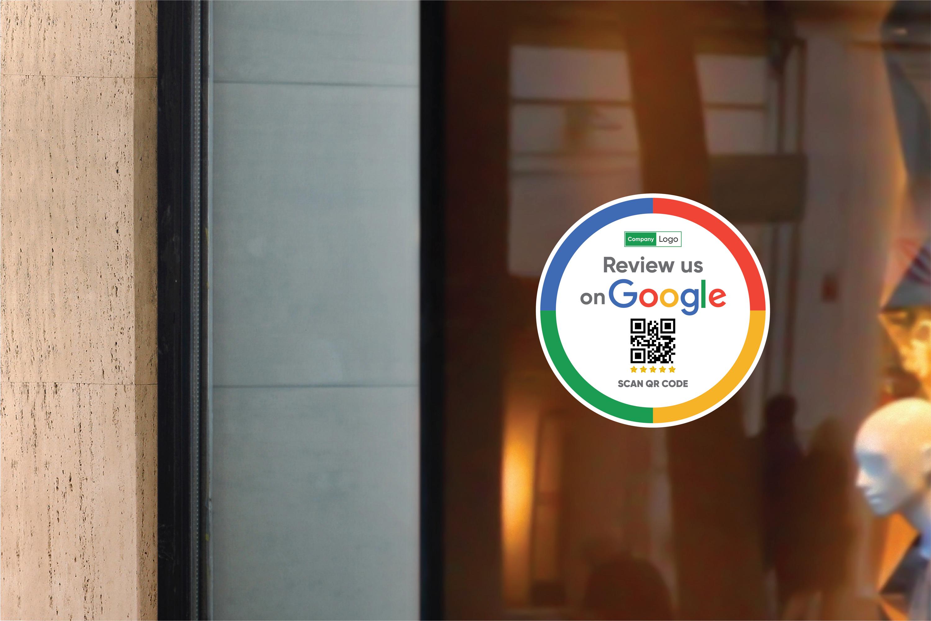 Google Review Stickers With QR Code – Personalized Vinyl Decals for ...