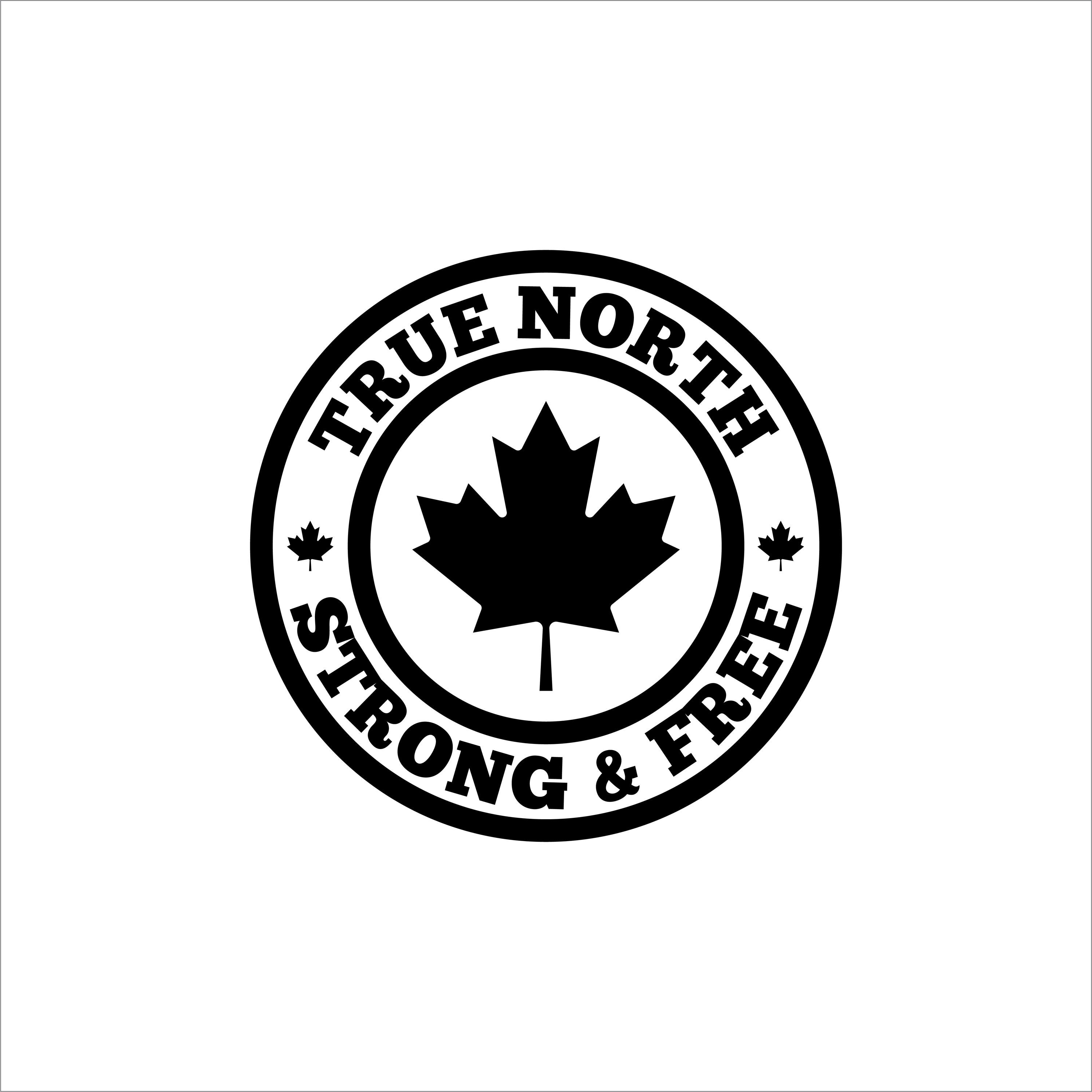 True North Decal: Strong & Free Canada Car Sticker - Etsy Canada