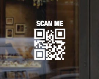 Custom QR Code Vinyl Decal: Business Window, Car, Menu - Etsy UK