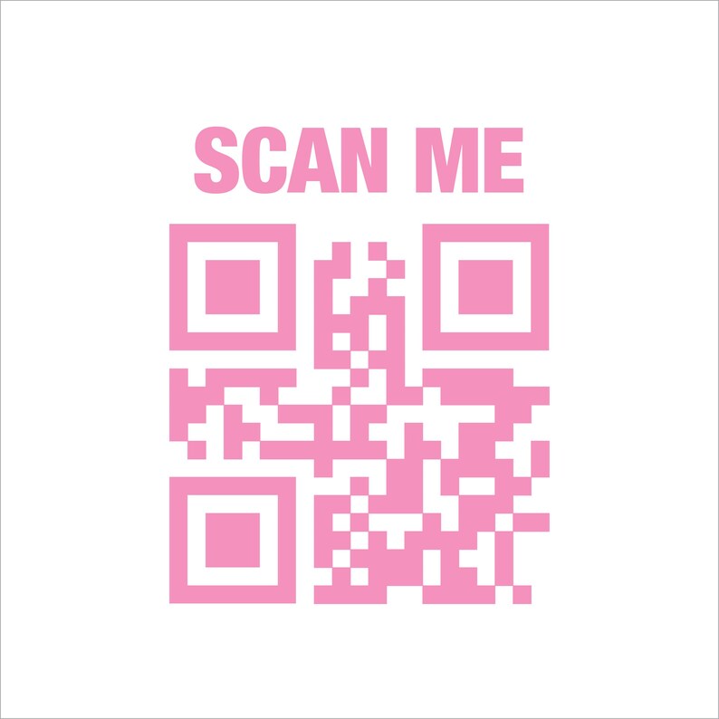 Personalized QR Code Vinyl Sticker – Custom Business Window Decal, Menu ...