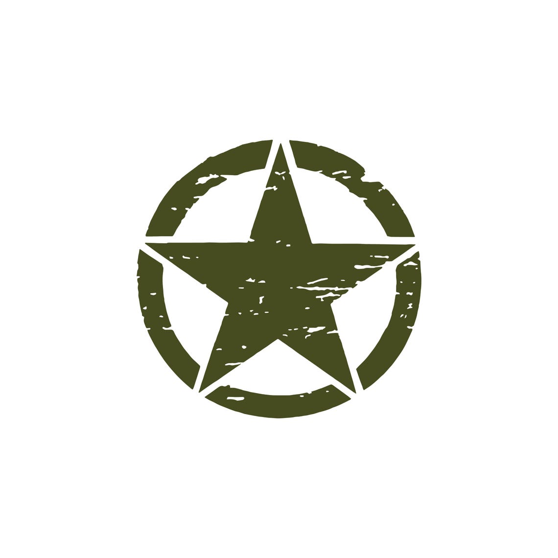 Army Star Vinyl Decal: Military Jeep Sticker - Etsy
