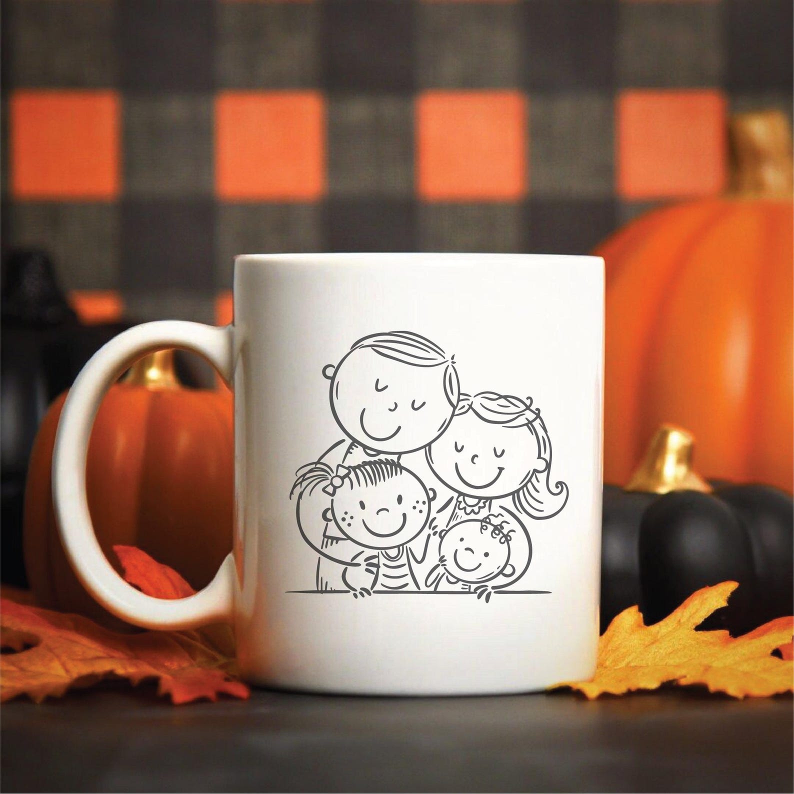 Stick Figure Family Car Decal: Mom, Dad & 2 Kids - Waterproof Vinyl - Etsy