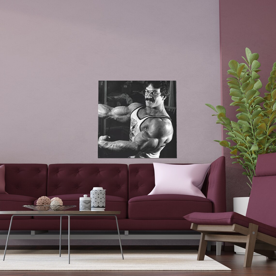Mike Mentzer Black and White Bodybuilding Poster | the Golden Era ...