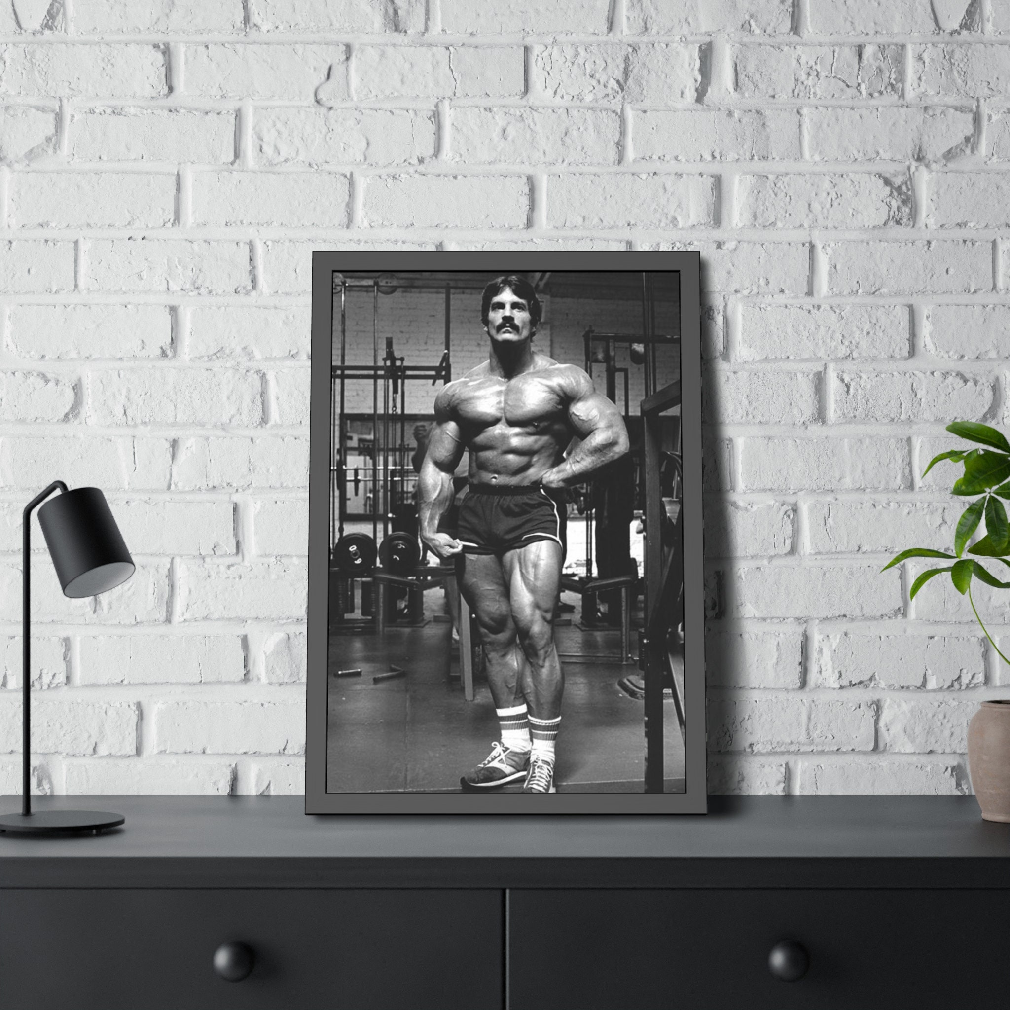 Framed Mike Mentzer Black and White Bodybuilding Poster | the Golden ...