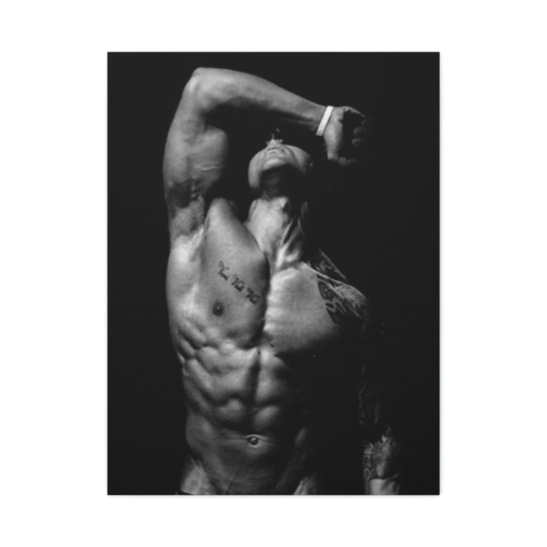 Zyzz Black and White Canvas Poster | Premium Quality Canvas | - Etsy