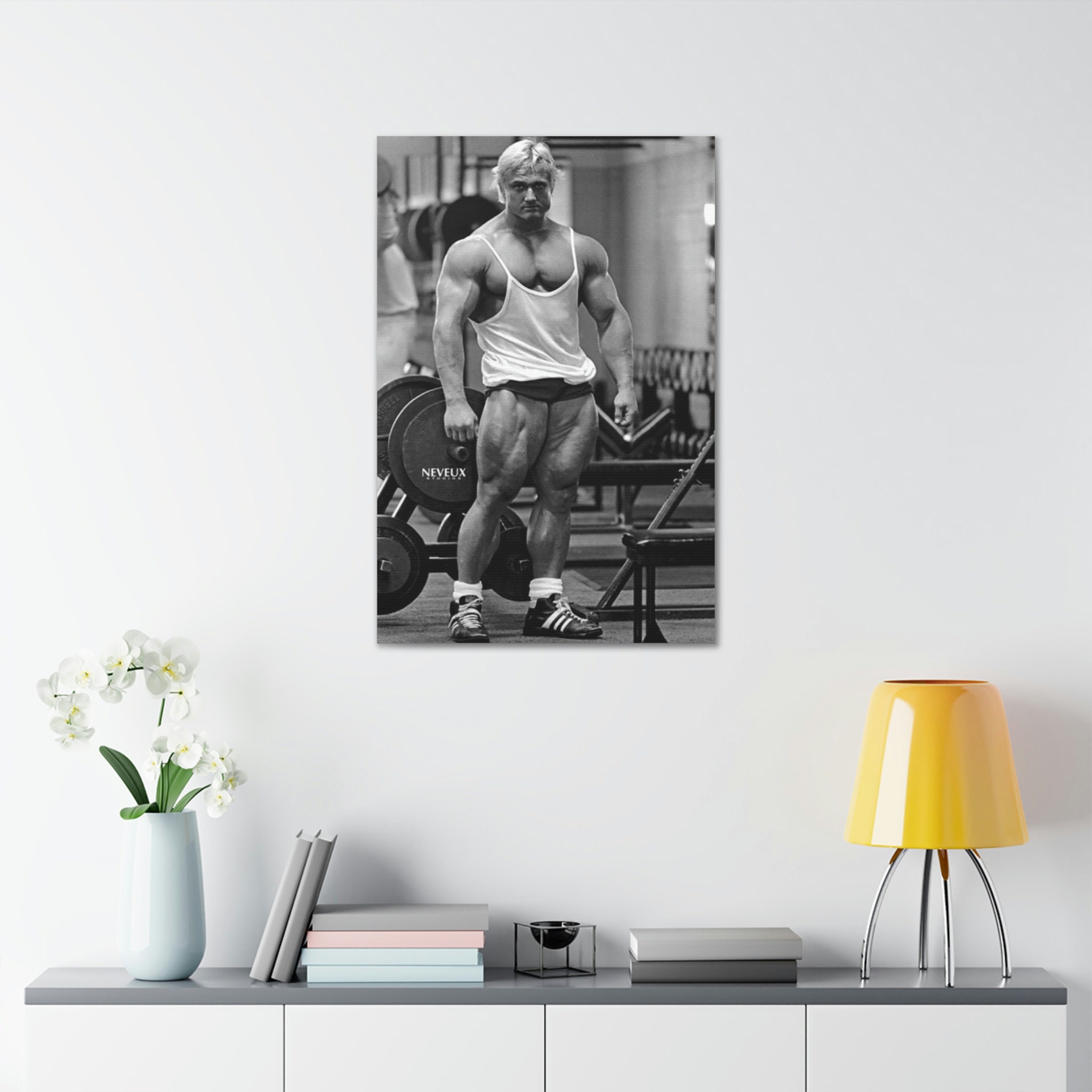 Tom Platz, the Golden Eagle, Black and White Canvas Poster | Premium ...