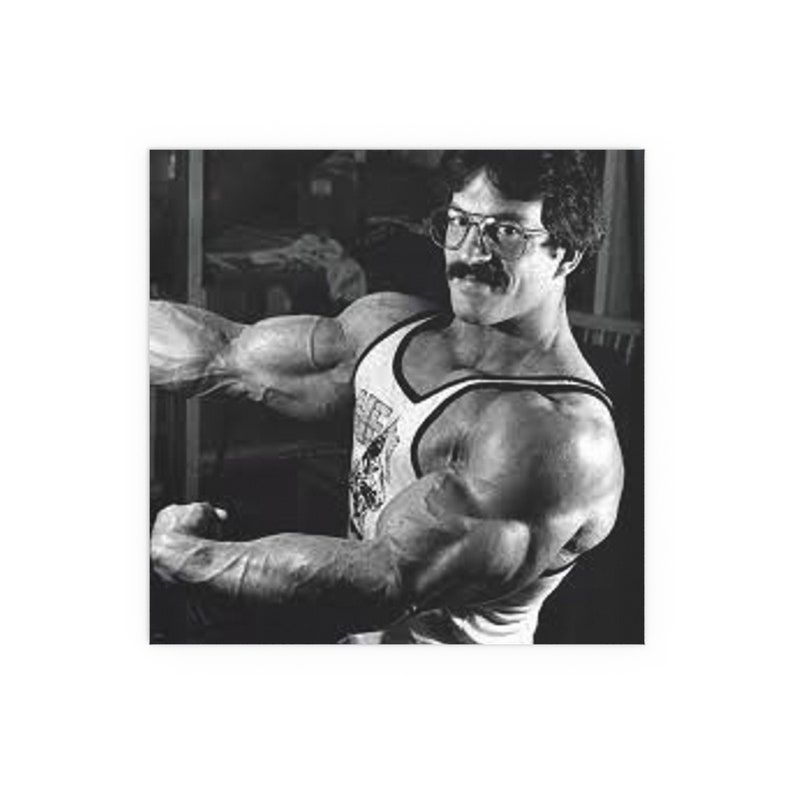 Mike Mentzer Black and White Bodybuilding Poster | the Golden Era ...