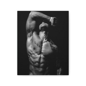 Zyzz Black and White Canvas Poster | Premium Quality Canvas | - Etsy