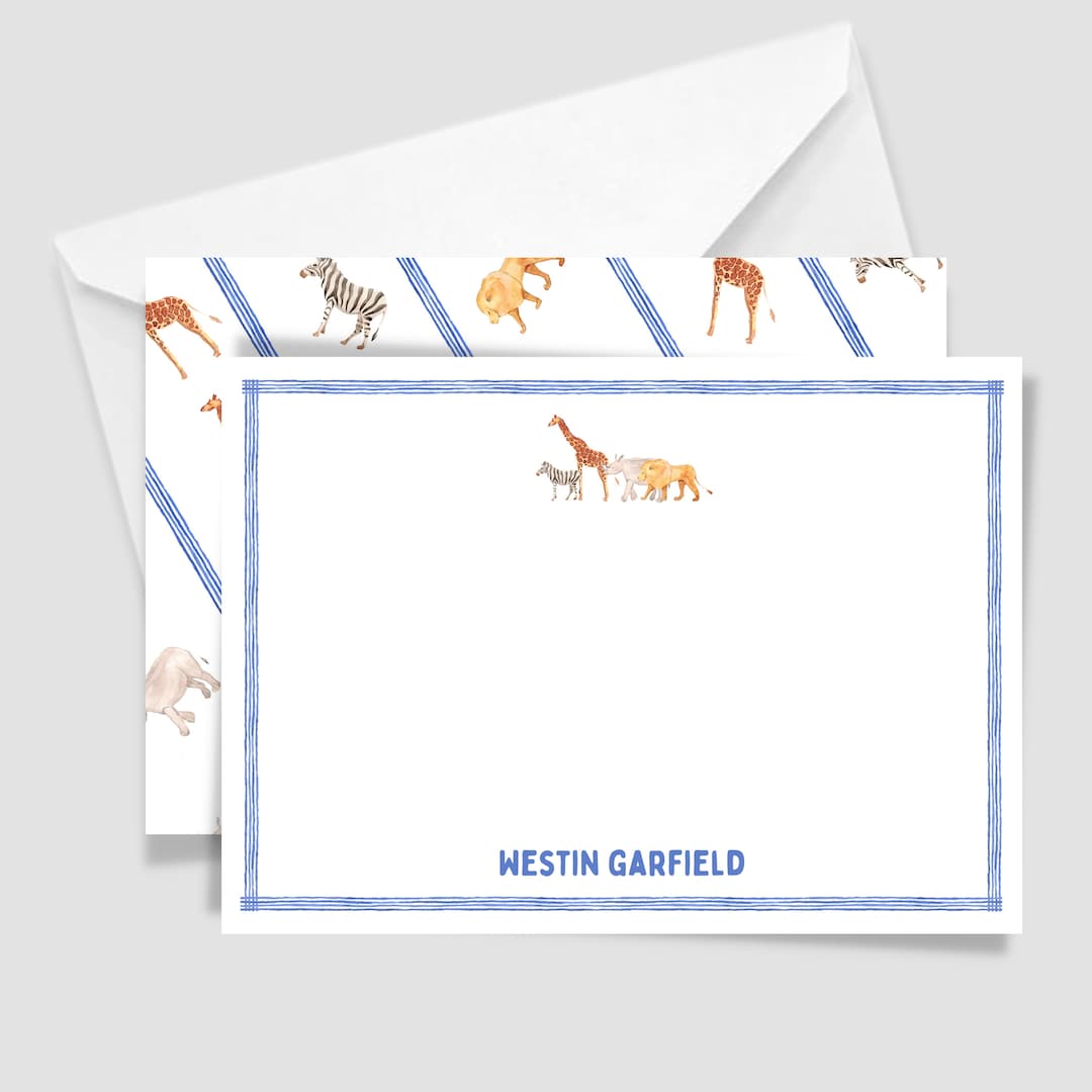 It's a Jungle Out There Stationery Thank You Note Cards Digital ...