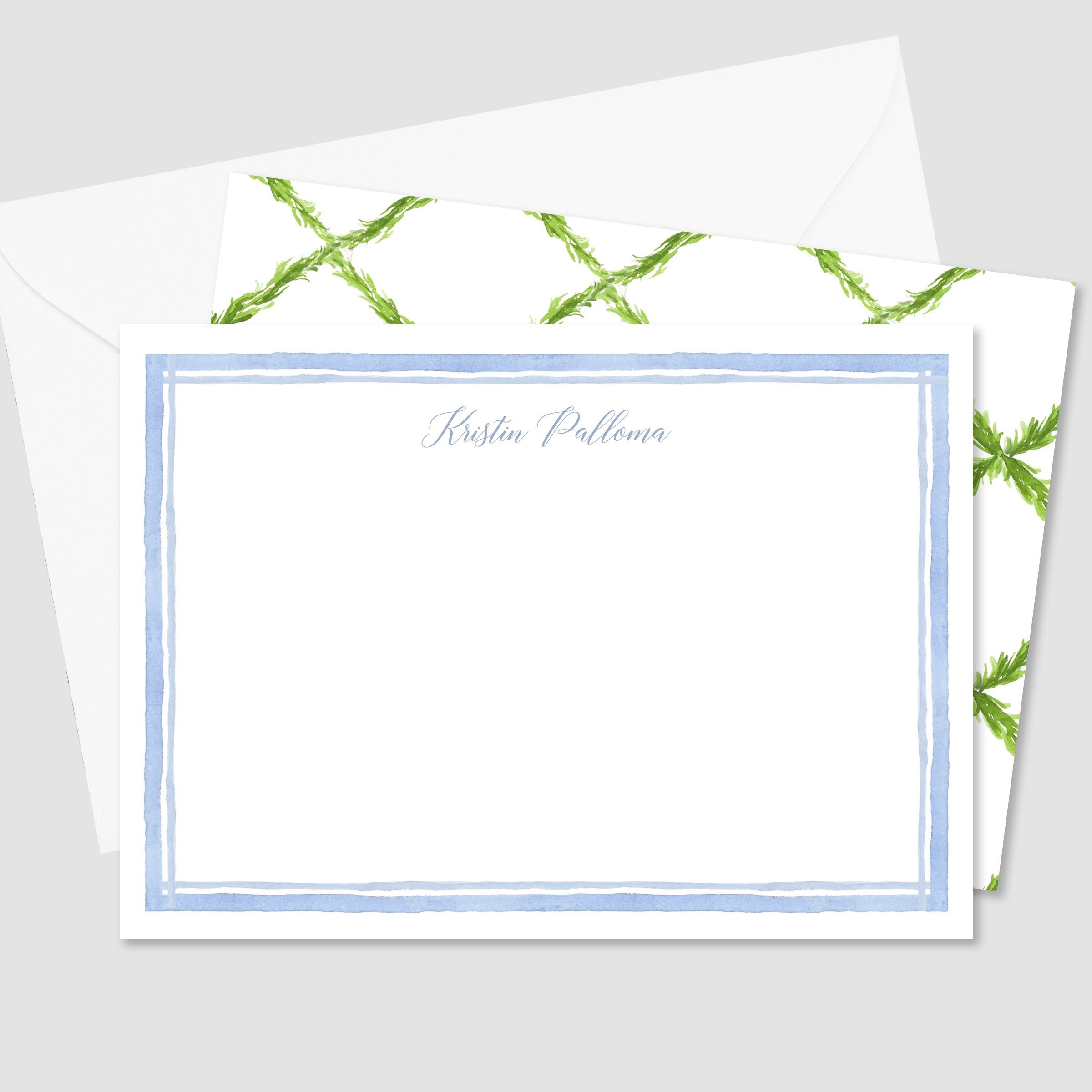 Hand Painted Note Stationery Note Card Digital Template Corjl Printable ...