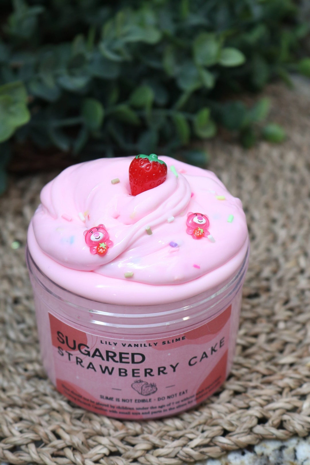 Strawberry Glossy Thick Slime, Slime Shop, Slime Gift, Scented Slime ...