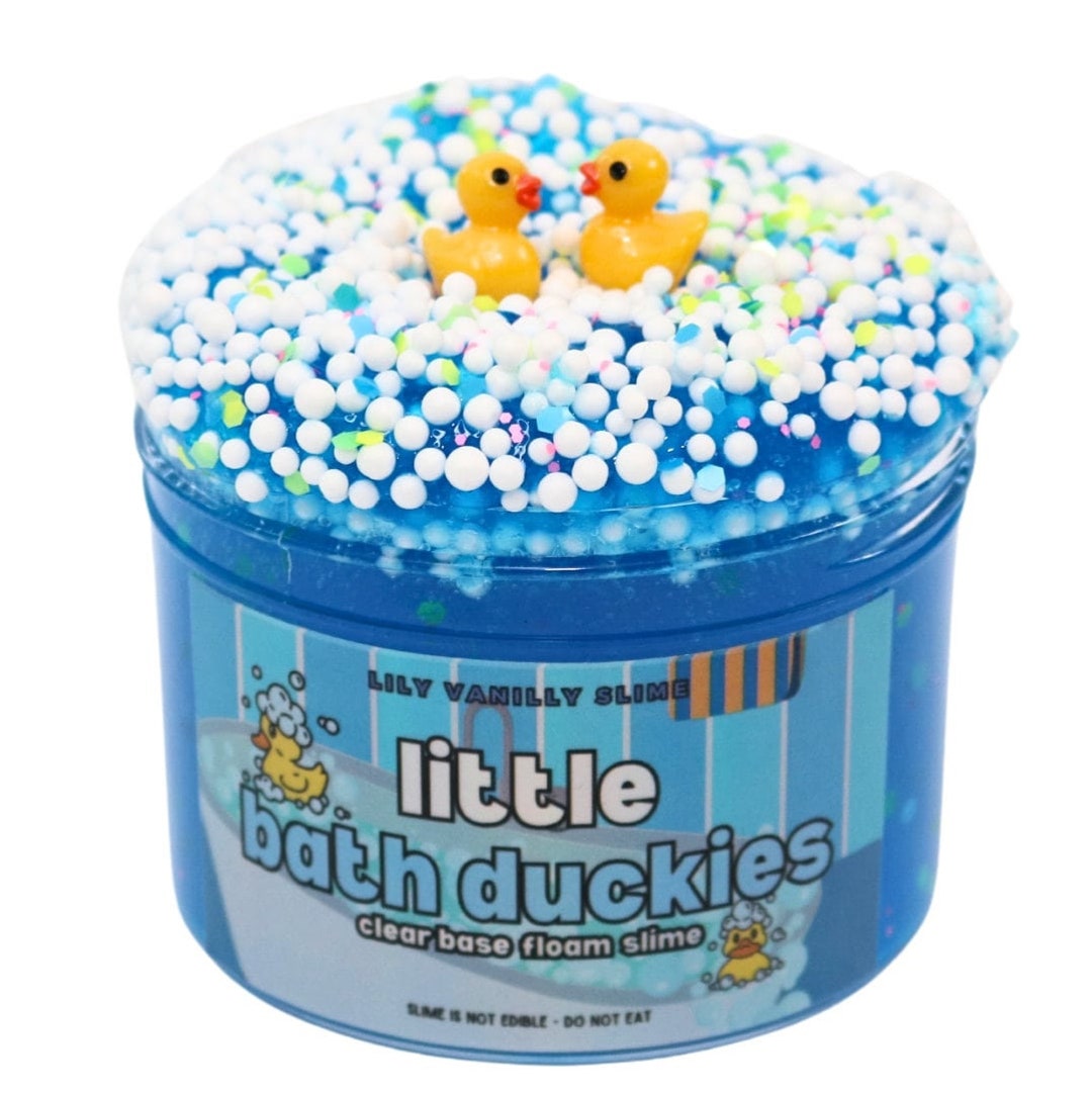 Bath Duckies Floam Slime, Clear Base Slime, Sensory Play - Etsy
